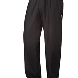 Chef Works Men's Essential Baggy Zip-Fly Chef Pants, Black, Large