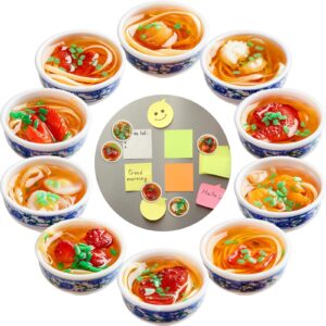 8 pcs cute magnets funny fridge magnets anime ramen fridge magnet 3d pvc food magnets decorative for kitchen office whiteboards locker photo menu board home map decoration