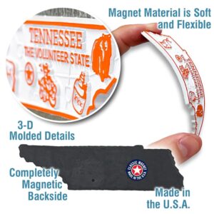 Tennessee Small State Magnet by Classic Magnets, 3.5" x 1", Collectible Souvenirs Made in The USA