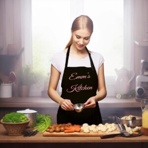 Custom Apron for Men Women Personalized Aprons with Pockets Customize Name Text Logo Image Photo Grill Cook Chef Apron