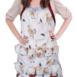 Chicken Egg Collecting Apron Hen Duck Goose Egg Holder Aprons Chicken Egg Apron for Fresh Egg Adjustable Gathering Apron with Pockets for Hen Duck Goose Egg Home Kitchen Women Presents Multicolor