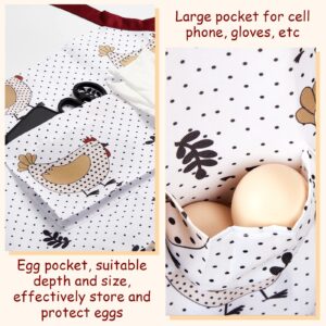 Chicken Egg Collecting Apron Hen Duck Goose Egg Holder Aprons Chicken Egg Apron for Fresh Egg Adjustable Gathering Apron with Pockets for Hen Duck Goose Egg Home Kitchen Women Presents Multicolor