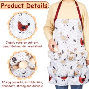 Chicken Egg Collecting Apron Hen Duck Goose Egg Holder Aprons Chicken Egg Apron for Fresh Egg Adjustable Gathering Apron with Pockets for Hen Duck Goose Egg Home Kitchen Women Presents Multicolor