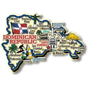 dominican republic jumbo country map magnet by classic magnets, collectible souvenirs made in the usa