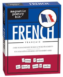 magnetic poetry - french kit - words for refrigerator - write poems and letters on the fridge - made in the usa