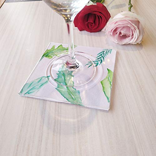 DIY Acrylic Napkin Holder, Square Clear Acrylic Cocktail Coaster,Set of 6 Home and Office Décor