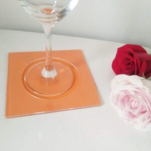 DIY Acrylic Napkin Holder, Square Clear Acrylic Cocktail Coaster,Set of 6 Home and Office Décor