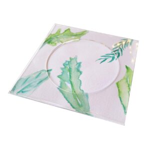 DIY Acrylic Napkin Holder, Square Clear Acrylic Cocktail Coaster,Set of 6 Home and Office Décor