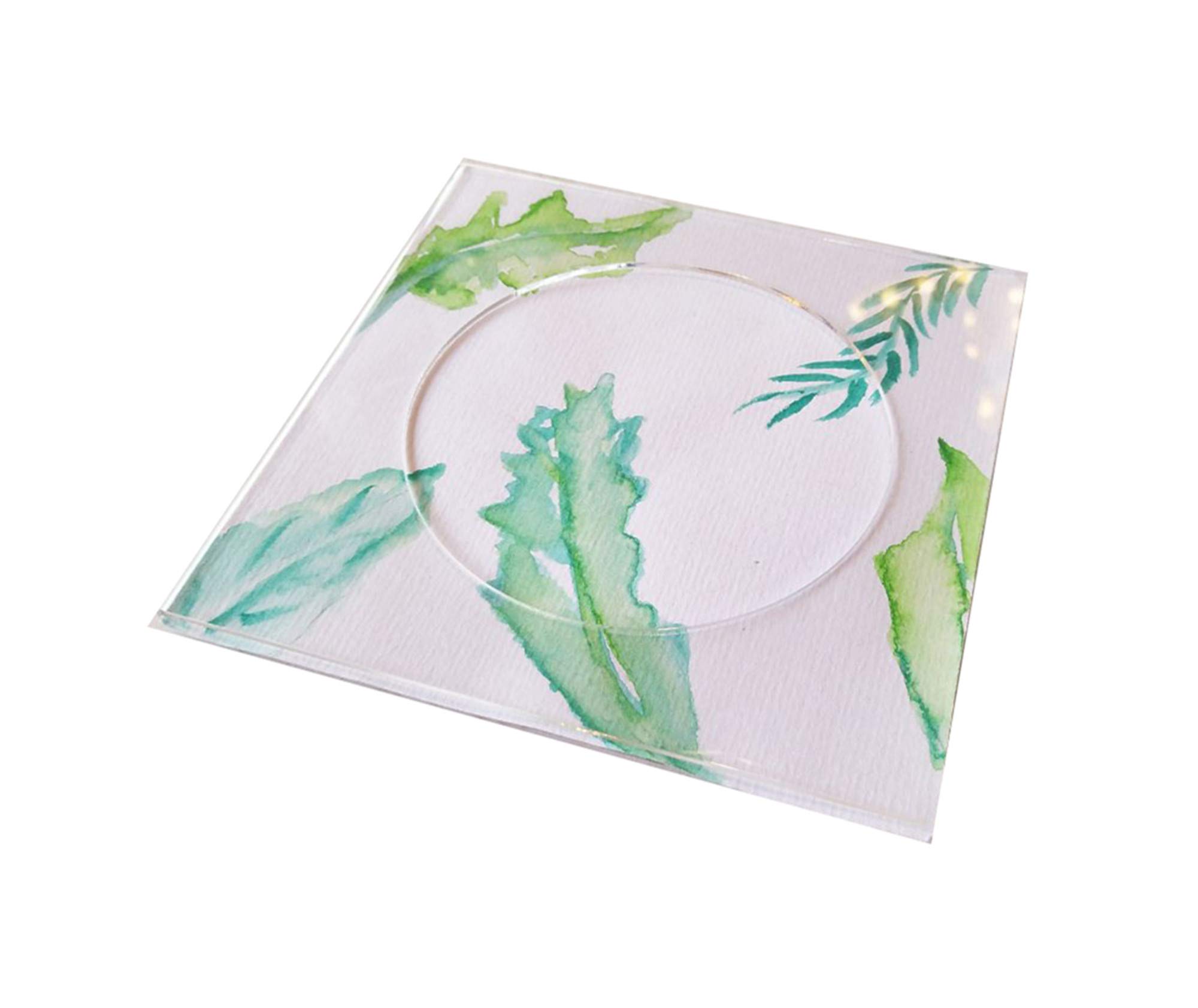 DIY Acrylic Napkin Holder, Square Clear Acrylic Cocktail Coaster,Set of 6 Home and Office Décor