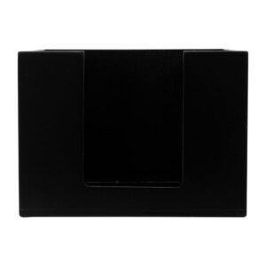 Restaurantware 5.5 x 4 Inch Cocktail Napkin Holder, 1 Square Flat Napkin Holder - For Bars, Kitchen Tables, or Countertops, Sturdy, Black Bamboo Tissue Napkin Holder, Dining Room Decor