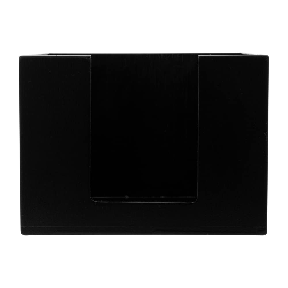 Restaurantware 5.5 x 4 Inch Cocktail Napkin Holder, 1 Square Flat Napkin Holder - For Bars, Kitchen Tables, or Countertops, Sturdy, Black Bamboo Tissue Napkin Holder, Dining Room Decor