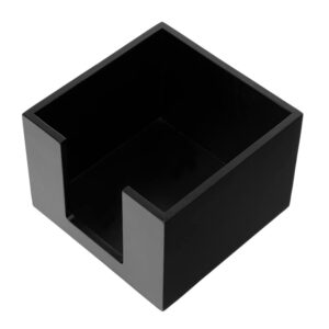 Restaurantware 5.5 x 4 Inch Cocktail Napkin Holder, 1 Square Flat Napkin Holder - For Bars, Kitchen Tables, or Countertops, Sturdy, Black Bamboo Tissue Napkin Holder, Dining Room Decor