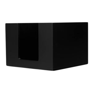 Restaurantware 5.5 x 4 Inch Cocktail Napkin Holder, 1 Square Flat Napkin Holder - For Bars, Kitchen Tables, or Countertops, Sturdy, Black Bamboo Tissue Napkin Holder, Dining Room Decor