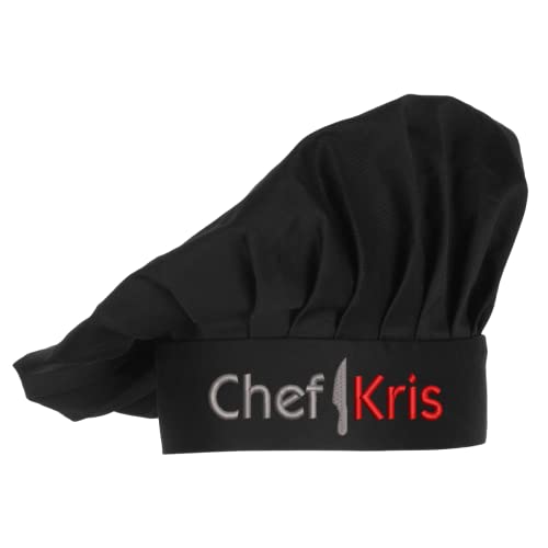 PLACE4PRINT Personalized embroidered Chef Hat Adjustable Velcro on the back Baker Kitchen Cooking Chef Cap