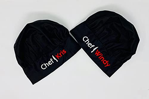 PLACE4PRINT Personalized embroidered Chef Hat Adjustable Velcro on the back Baker Kitchen Cooking Chef Cap