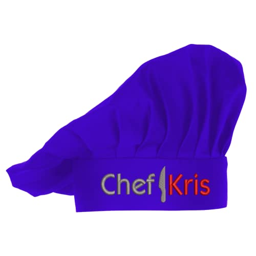 PLACE4PRINT Personalized embroidered Chef Hat Adjustable Velcro on the back Baker Kitchen Cooking Chef Cap