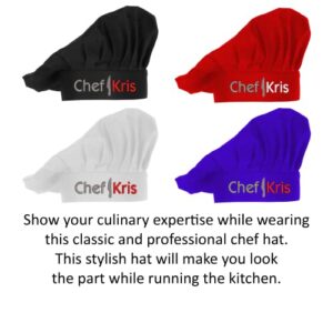 PLACE4PRINT Personalized embroidered Chef Hat Adjustable Velcro on the back Baker Kitchen Cooking Chef Cap