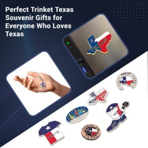 Lamatar1 Texan Charm: 15-Piece Souvenir Magnet & Keychain Set - Hat, Boot, God Bless' Design - Unique Texas Collection