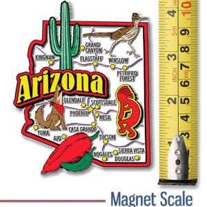 Arizona Jumbo State Magnet by Classic Magnets, 3.2" x 4.1", Collectible Souvenirs Made in The USA