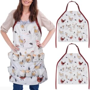 2 pcs chicken egg apron for fresh eggs chicken collecting apron hen duck goose egg holder aprons adjustable gathering apron with pockets for hen duck goose egg home kitchen women presents