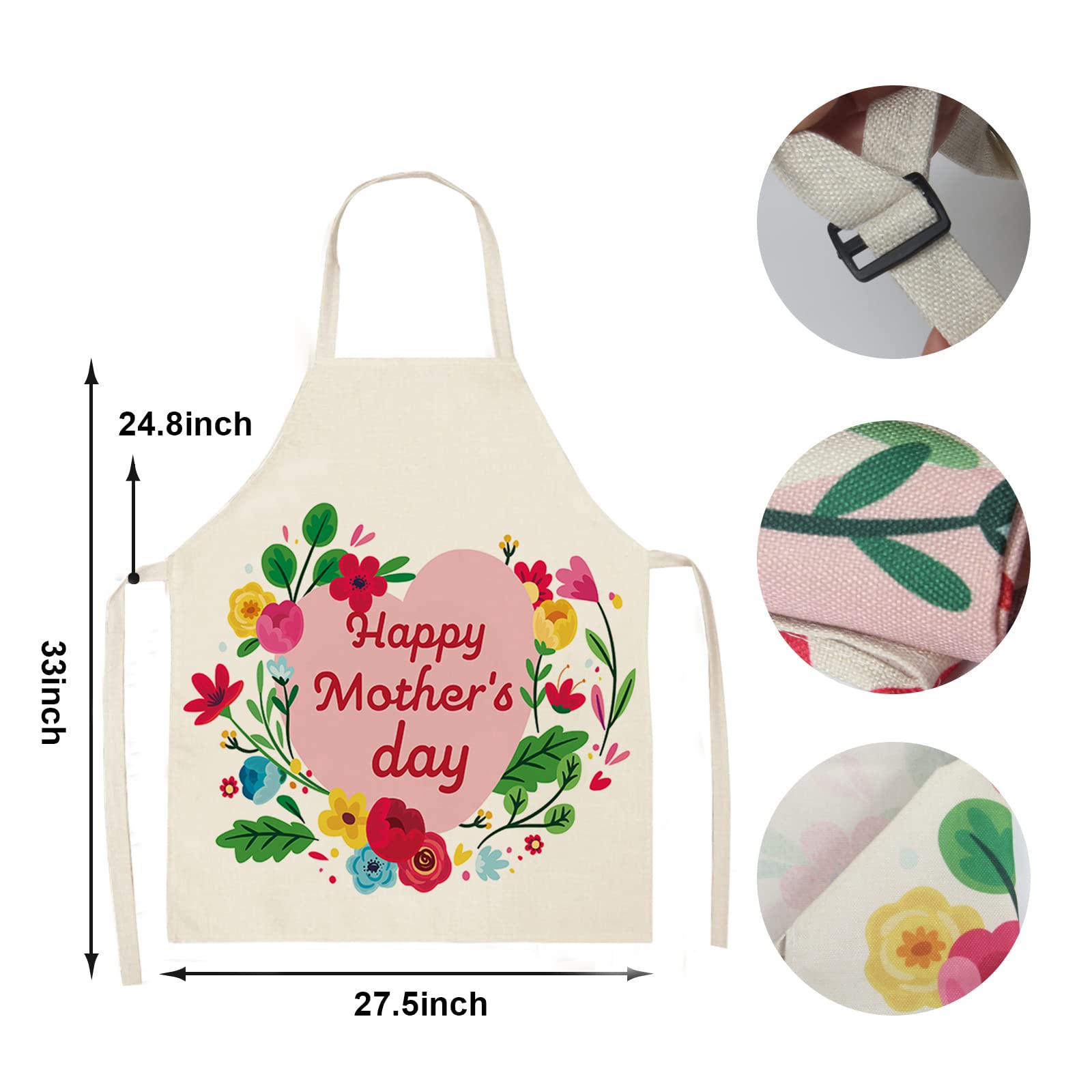 Kvittra Christmas Apron Gifts for Mom, Lady Apron for Women and Men, Adjustable Kitchen Chef Apron for Cooking Baking - Cute Birthday, Anniversary, Mother's Day, Christmas