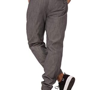 Chef Works Men's Jogger 257 Chef Pants, Black White Stripe, Large