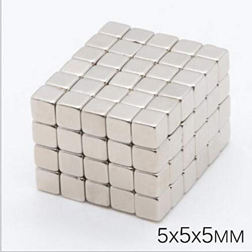 RUTILISM 50 Pcs 5x5x5mm refrigerator square magnet for work or office, scientific purposes, arts and crafts or school classrooms, etc.