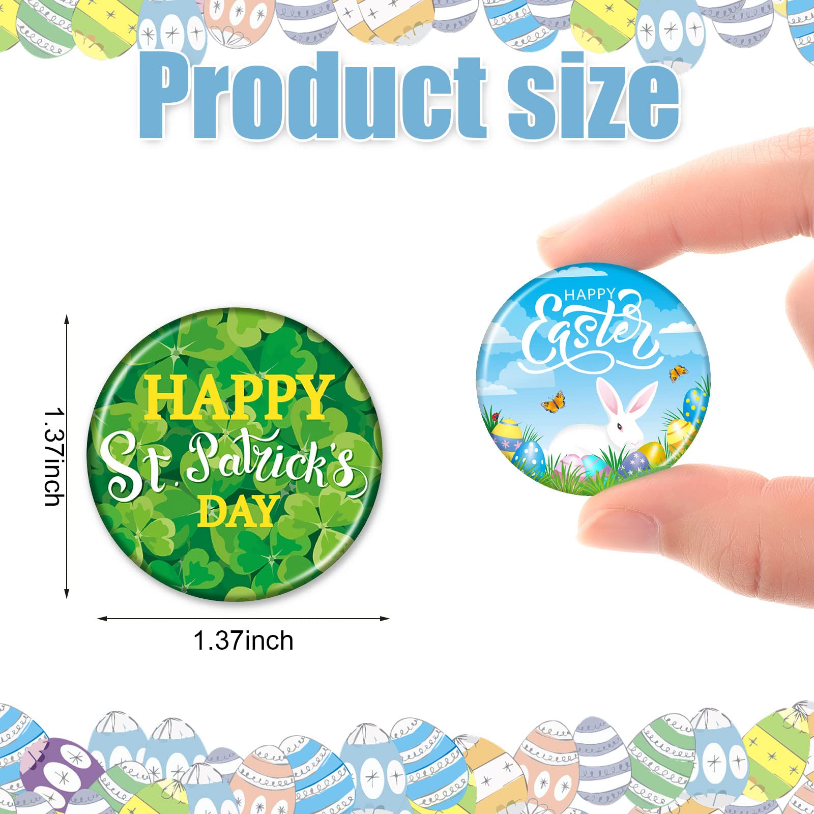 Flutesan 20 Pcs Holiday Refrigerator Magnets Set Happy Spring Summer Easter Irish Fridge Magnet Festival Fridge Seasonal Magnets Decorative Calendar Magnets for Whiteboard Classroom Door Home Car