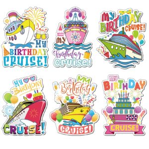 6 pcs my birthday cruise door magnets funny magnetic carnival cruise door decorations cruise magnets for door happy birthday magnets for cruise door stateroom cars refrigerator party decor