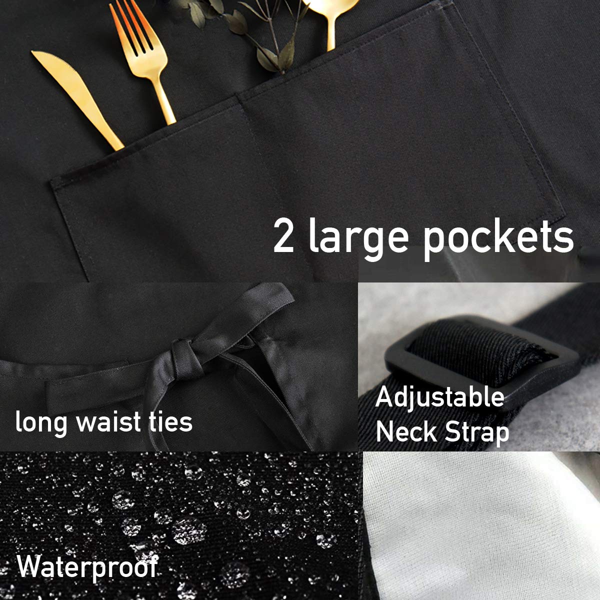 Funny Apron for Women - Black Bib Apron with Pockets - Adjustable Bib Aprons Waterproof - Gifts for Mom, Nana,Wife, Best Friends - Grab Your Balls It's Canning Season Cute Apron Gifts