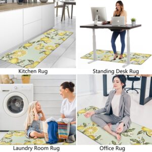 Homcomoda Kitchen Mat Cushioned Anti Fatigue 2 Piece Waterproof Kitchen Rugs and Mats Non Skid PVC Kitchen Floor Mat Heavy Duty Standing Comfort Mat for Kitchen Laundry Offic Sink 17"x28"+17"x47"