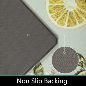 Homcomoda Kitchen Mat Cushioned Anti Fatigue 2 Piece Waterproof Kitchen Rugs and Mats Non Skid PVC Kitchen Floor Mat Heavy Duty Standing Comfort Mat for Kitchen Laundry Offic Sink 17"x28"+17"x47"