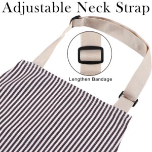 JaGely 8 Pcs Kitchen Cooking Aprons Adjustable Bib Aprons Chef Apron Kitchen Apron with Pockets for Women and Men, Chef, Kitchen, BBQ, Garden, Baking