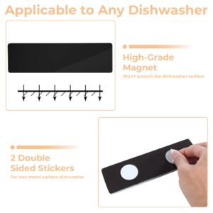 Dirty Clean Dishwasher Magnet Sign, Elegant Style, Fits All Dishwashers, Non-Scratch, with Soft Magnetic Back/2 Stickers, Strong Adhesion & Easy to Slide, Tells Dishes are Clean or Dirty, White