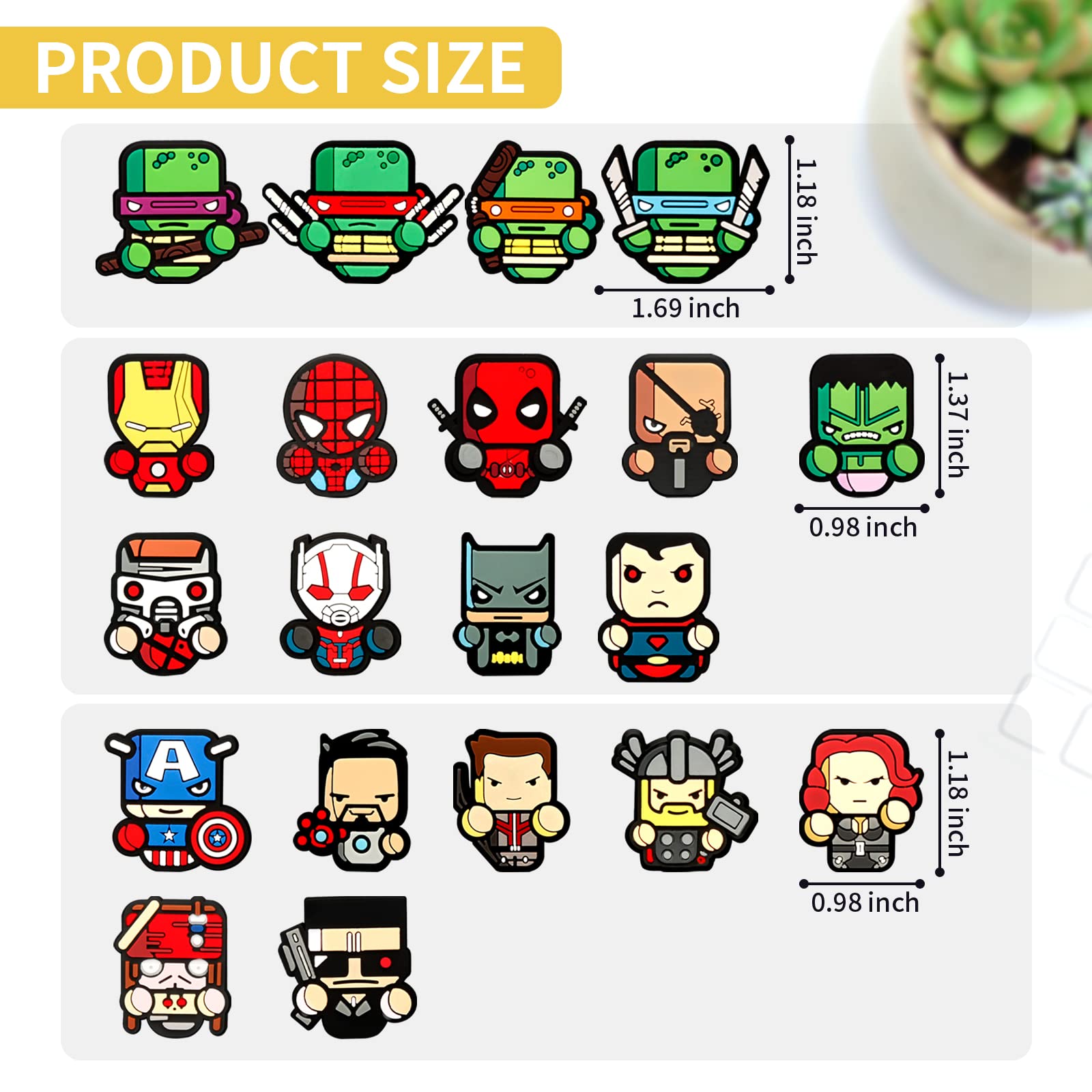 20Pcs Avengers Magnetic Refrigerator Magnet Fridge Sticker - Avengers Fridge Decoration, Office Whiteboard Magnet, Cabinet Magnet, Dishwasher Magnet, Cabinet Cute Locker Magnet