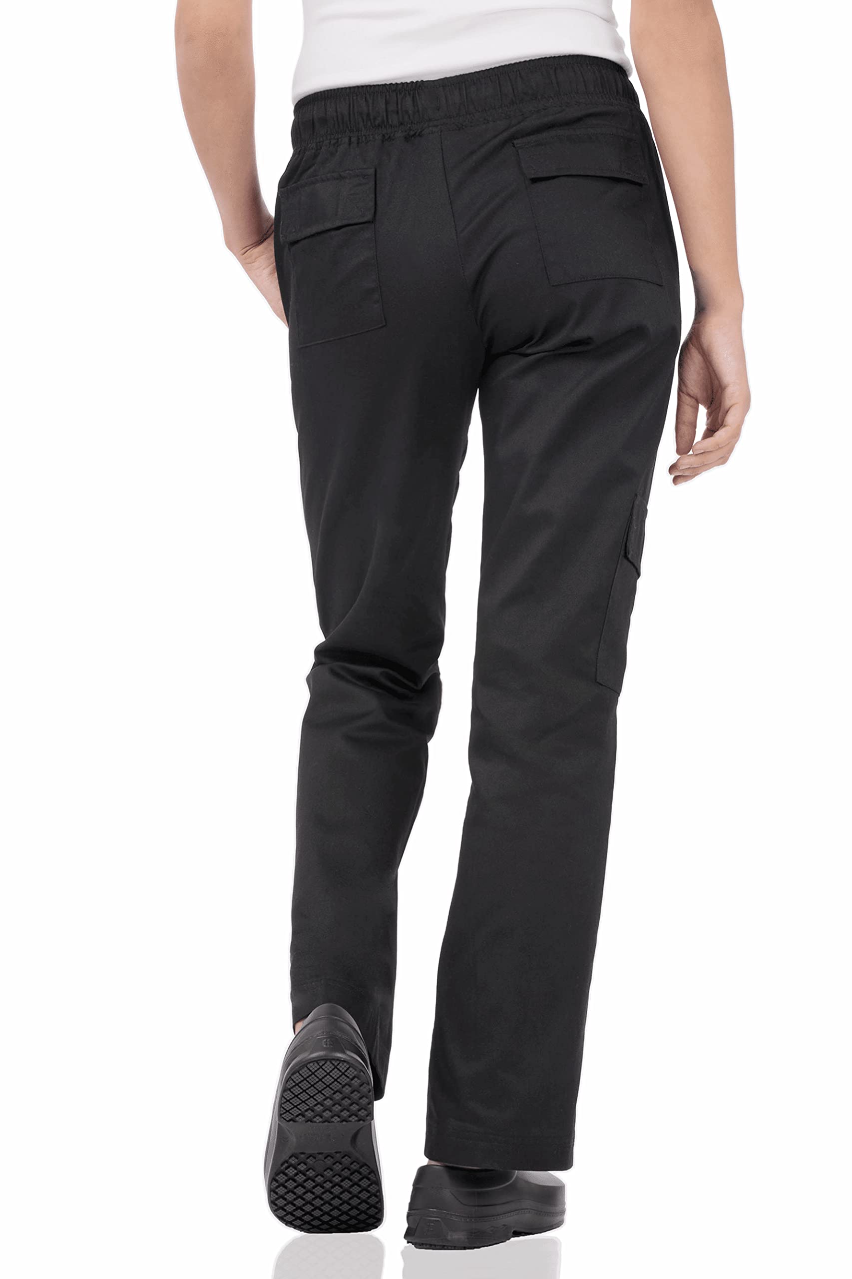 Chef Works Women's Cargo Chef Pants, Black, Medium