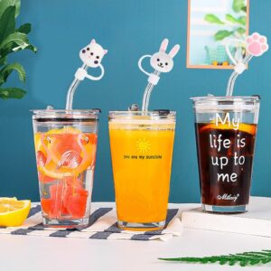 8 PCS Straw Cover,Reusable Drinking Straw Tip Cap,Silicone Straw Plugs Cute Straw Toppers for 6-8mm Straws Tips Bottle Accessories (Multi-shapes)