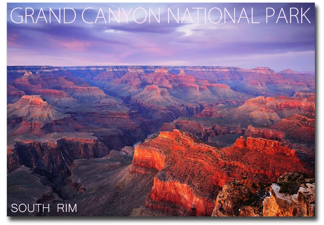 South Rim Grand Canyon National Park Sunset Travel Refrigerator Magnet Size 2.5" x 3.5"