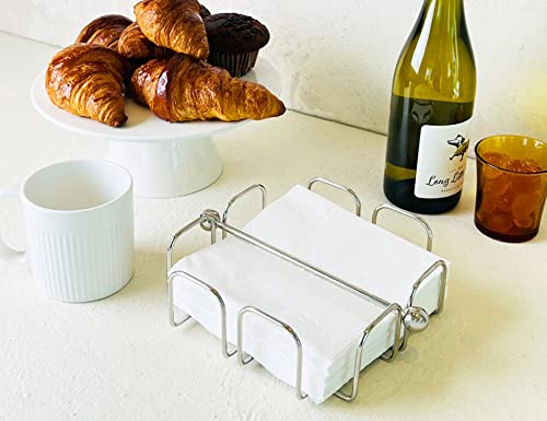 LEVIMETREE Flat Napkin Holder for Table-Kitchen Napkin Dispenser Serviette Holder Kitchen & Dining Room Décor, Decorative Clear Cocktail Napkin Kitchen Décor Napkin Holder for Dining Table