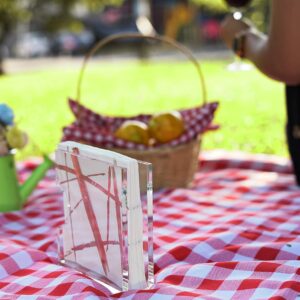 Acrylic Napkin Holder for Tables - Clear Napkin Holders For Wedding Lunch Dinner - Vertical Space Saving - Safe Sturdy - Modern Contemporary Elegant, 6.25 In x 6.25 In