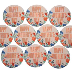 Novel Merk Mother’s Day Refrigerator Magnets, Small Circle Flowers in Bloom Design for Fridge, Gifts, Decor, & Party Favors (10 Pack)