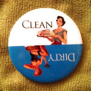 Aloha Girls Gifts Big 3.5” Dirty Clean Dishwasher Magnet Ends Common Kitchen Problem. Adheres to Any Surface. Blue and White.