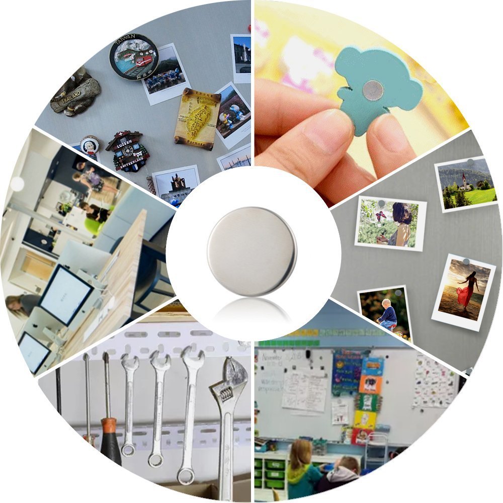 wotoy 45 Pieces 12x1mm DIY Personalized Multi-Use for Fridge Door Whiteboard Map Bulletin Boards