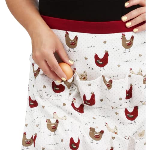 Cackleberry Home Farmhouse Chicken Egg Collecting & Gathering Apron 12 Pockets (Adult Size)