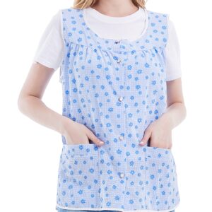 Nanxson Women Cobbler Apron with 2 Patch Pockets,Smock with Buttons for Work Chef kitchen CF3152