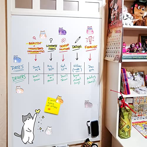 MORCART 30PCS Cat Magnets for Fridge, Cute Magnets for Refrigerator Locker Whiteboard Decorative Magnetic Board Cabinets Classroom Office Cubicle School Gift for Adult