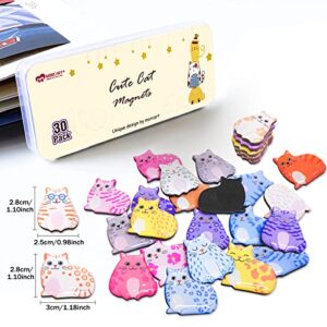 MORCART 30PCS Cat Magnets for Fridge, Cute Magnets for Refrigerator Locker Whiteboard Decorative Magnetic Board Cabinets Classroom Office Cubicle School Gift for Adult