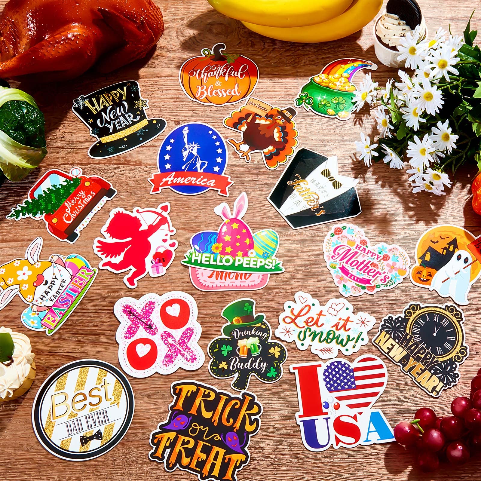 Weewooday 20 Pcs Holiday Magnets St. Patrick's Day Easter Day Fridge Magnet Holiday Refrigerator Magnets Locker Sticker Magnet Festival Kitchen Refrigerator Magnet Cover