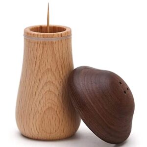 boinov Toothpick Holder Dispenser with Toothpicks, Wooden Tooth pick Dispenser, Cute Toothpick Holders, Unique Decorative Home Kitchen Design Accessories, Unusual Gift