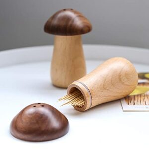 boinov Toothpick Holder Dispenser with Toothpicks, Wooden Tooth pick Dispenser, Cute Toothpick Holders, Unique Decorative Home Kitchen Design Accessories, Unusual Gift